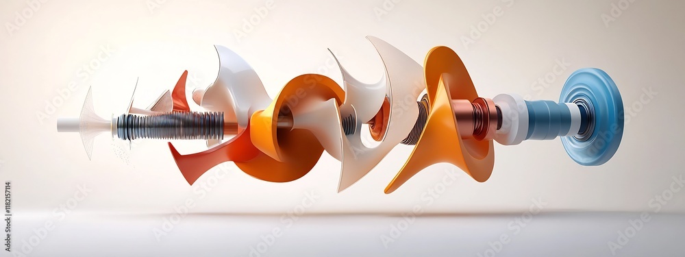 This is a 3D rendered digital depicting a diagram that showcases the ...