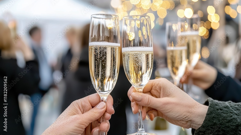 Celebration of hope a futuristic farewell party goodbye 2024 and hello ...