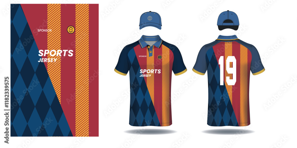 Sports t-shirt jersey design concept, sports jersey concept with front ...