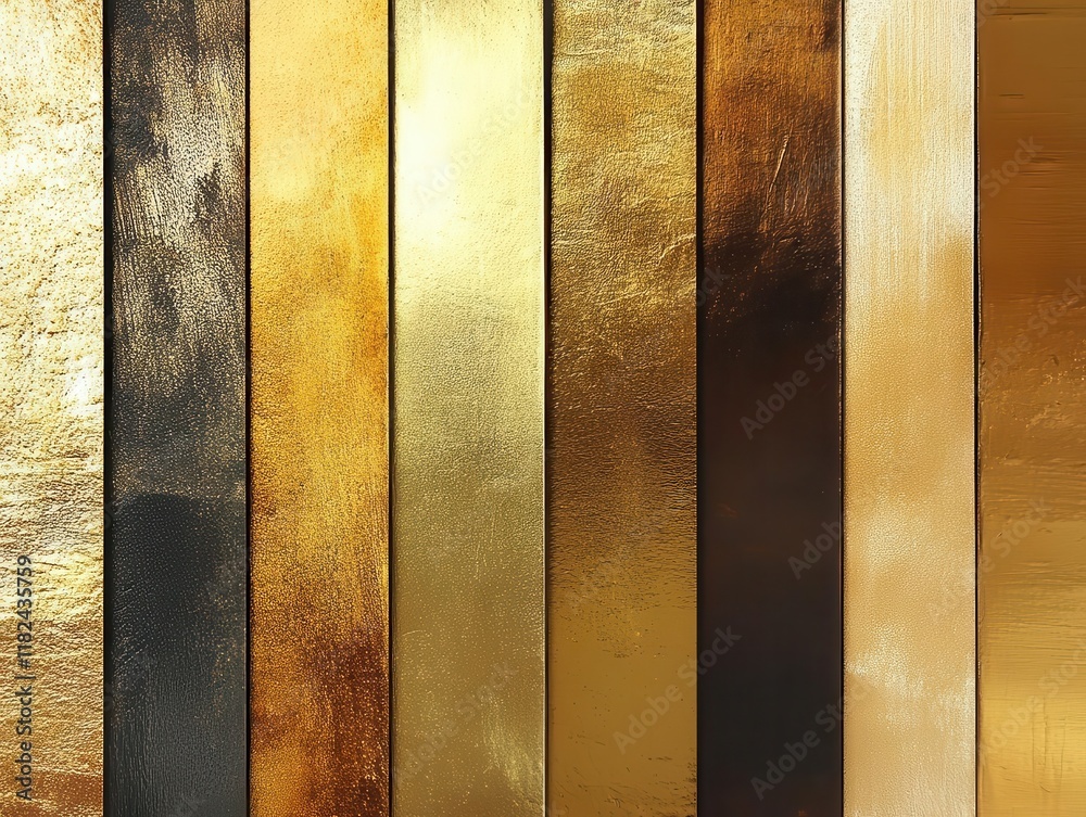 luxurious metallic gold color swatches collection featuring elegant ...