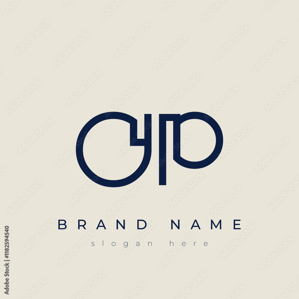 O and P logo design. OP abstract Letters Logo Monogram. This logo ...