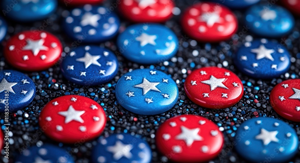 Election Buttons Showcase for 2025 US Political Campaign Stock Photo ...