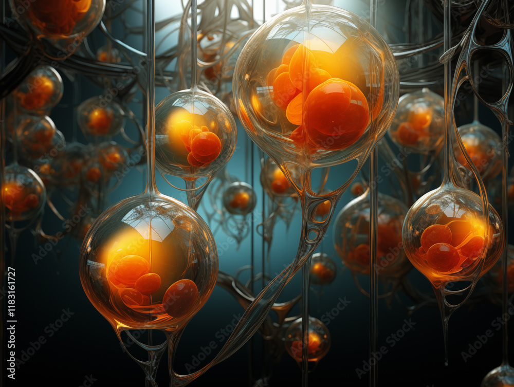 Ilustración de Stock Surreal Art Visualizing the Science of Autism: A ...