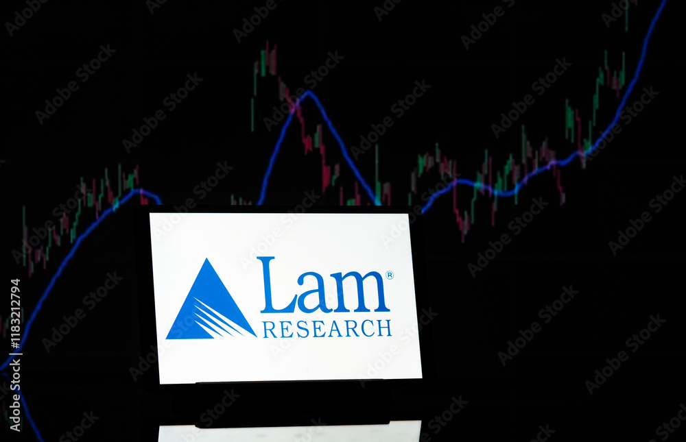 In this photo illustration, Lam Research Corporation logo seen ...