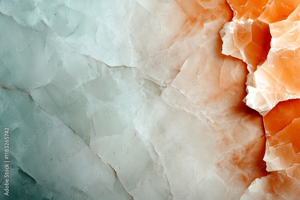 Captivating crystalline and mineral formations on a polished marble ...