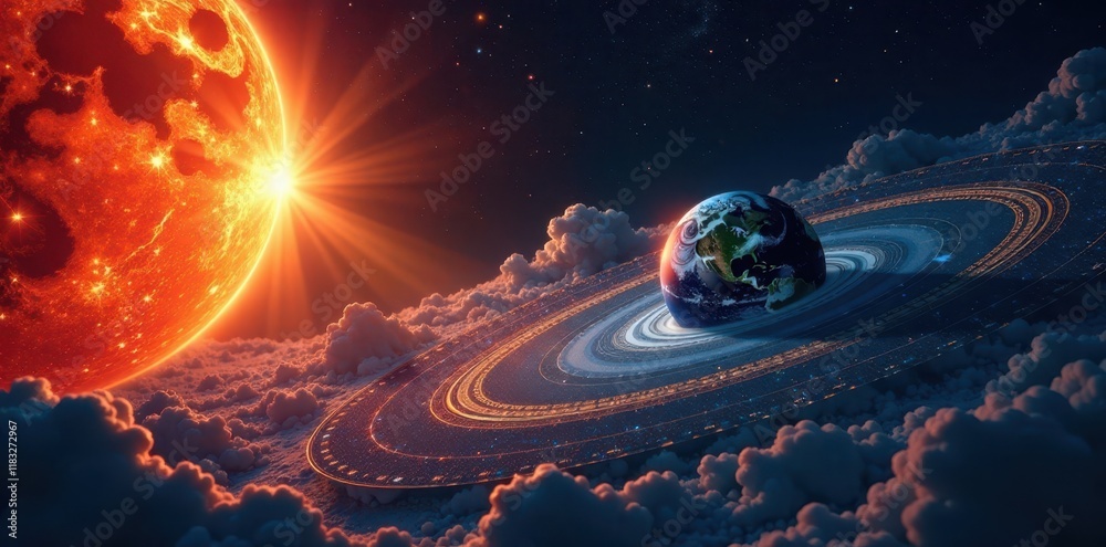 Diagram showing the tilt of the Earth's axis relative to its orbit ...