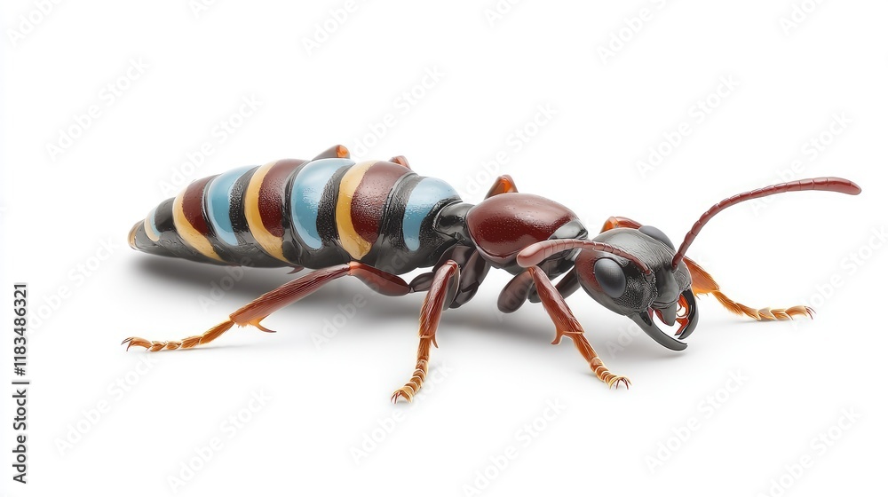 Exploring the colorful life of a striped ant nature's miniature marvels ...