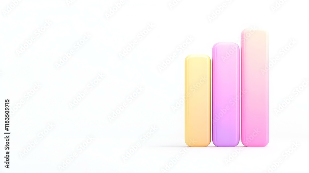Gradient bar chart with line graph illustrating monthly data trends ...