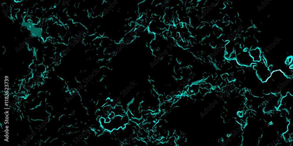 Neon Electric Veins on Black Background. Futuristic Glowing Abstract ...