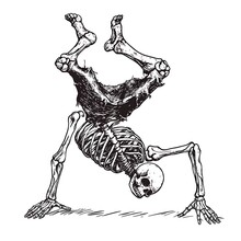 Halloween Skeleton Doing Handstand Free Stock Photo - Public Domain ...