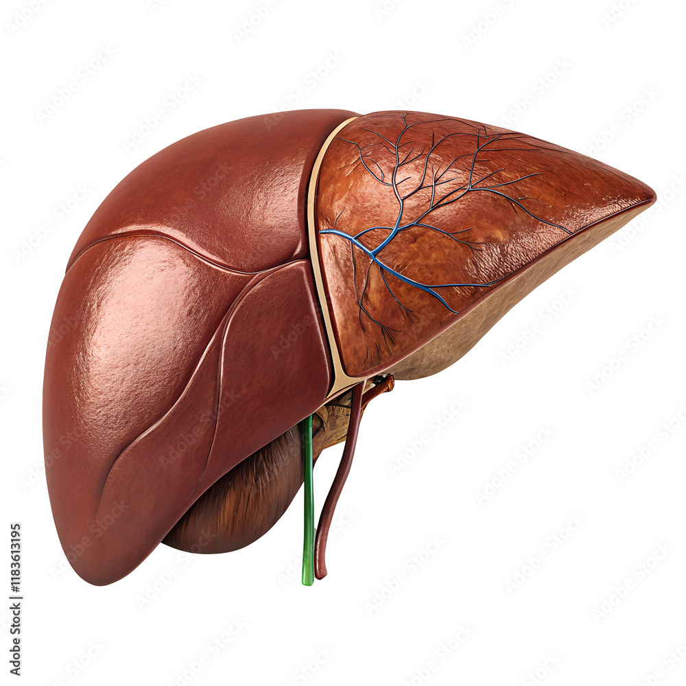 Realistic human liver illustration internal organ anatomy PNG, isolated ...