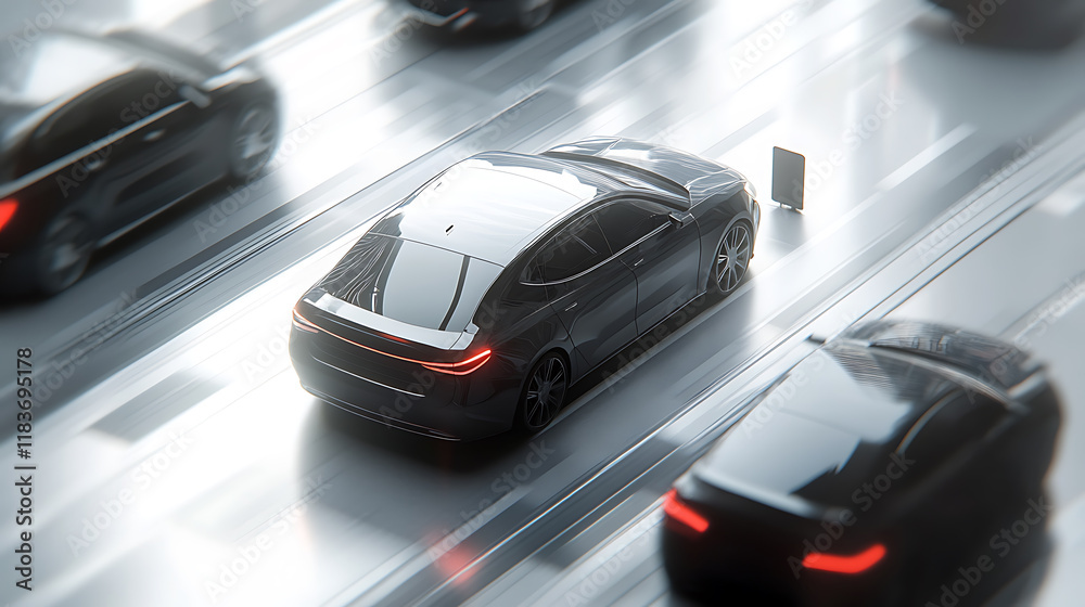 Stock-Illustration „Autonomous cars sensor systems for safety of ...