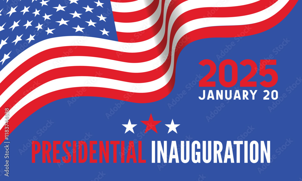 Presidential Inauguration 2025 Banner. US Presidential inauguration day ...