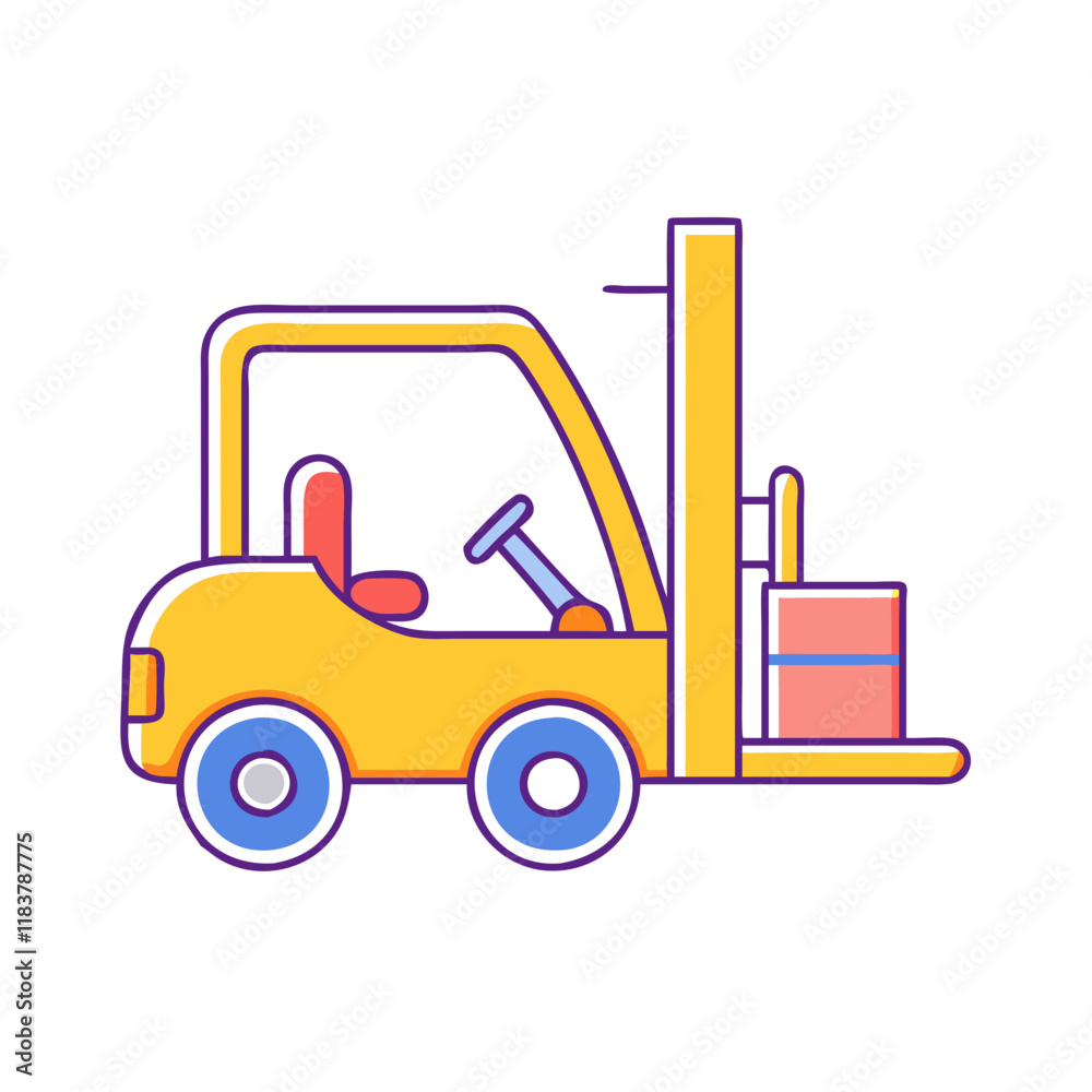 forklift vector icon, vehicles vector illustration - simple ...