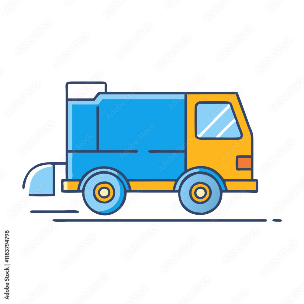 zamboni vector icon, vehicles vector illustration - simple illustration ...
