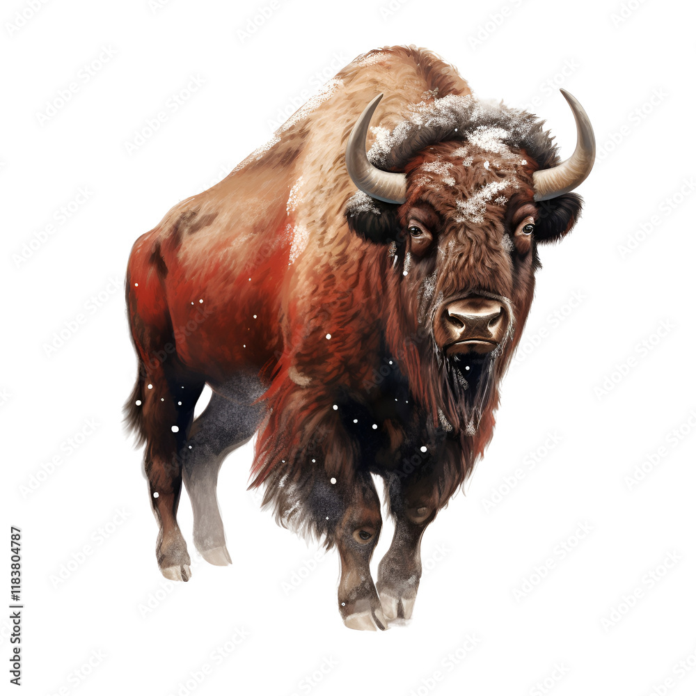 Bison Clipart Vector Illustration Stock Illustration | Adobe Stock