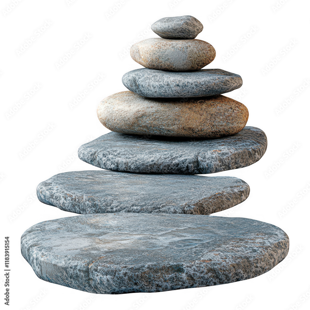 [Monochromatic stone arrangement creating optical illusion of ...