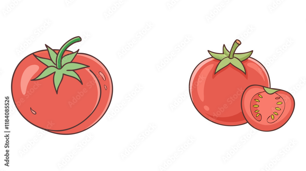 tomato vector icon, vegetables vector illustration - simple ...