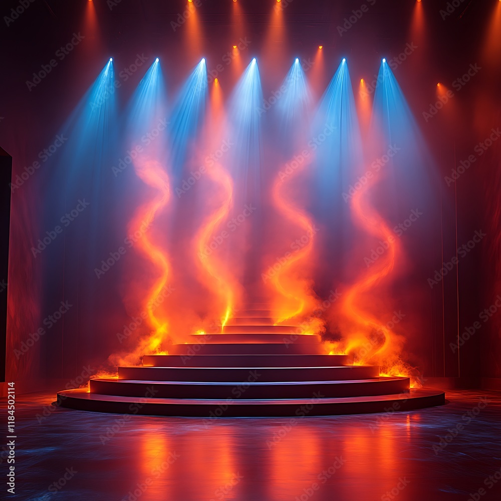 Stage Effects Lighting Red Blue Scene. High resolution hd background ...