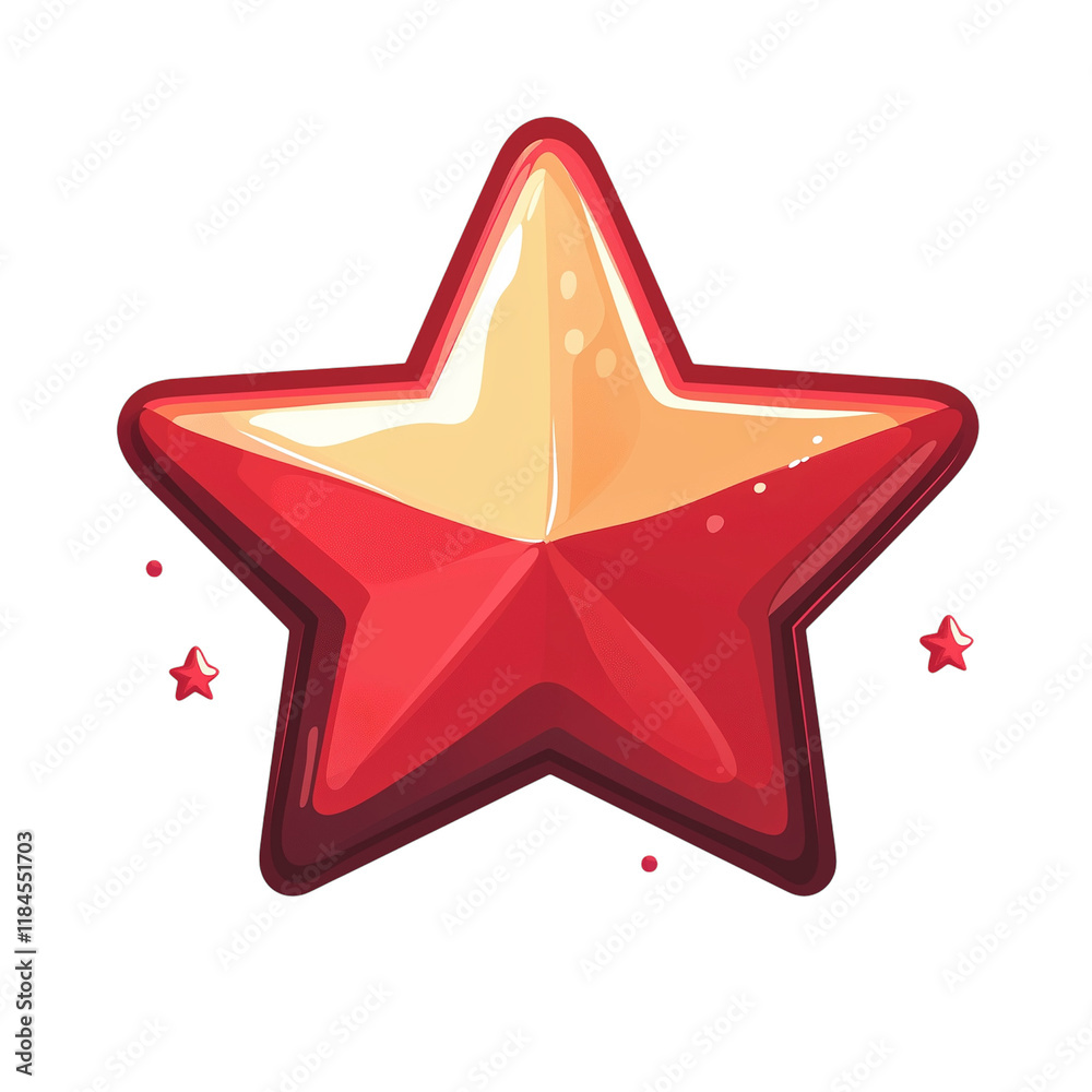 red star icon cut-out. png decorative transparent background. flat ...
