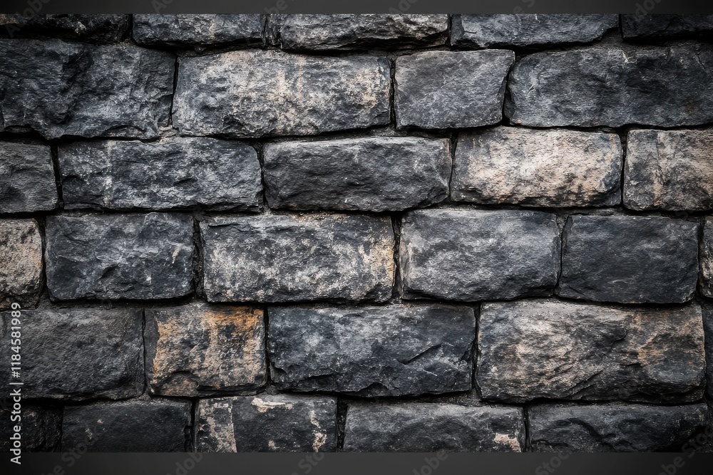 Dark Stone Wall Texture: A seamless, high-resolution image showcasing ...