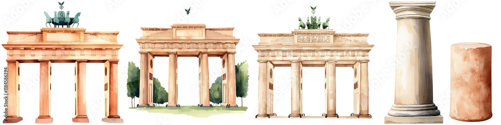 Monument cultural and iconic, The image showcases several architectural ...