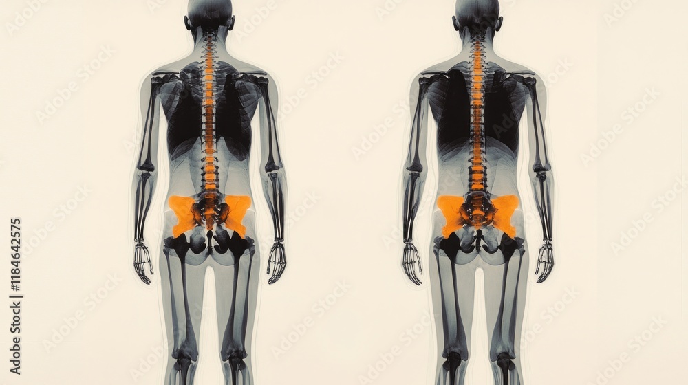 Posterior spine X-ray, anatomy, medical, comparison, studio, healthcare ...