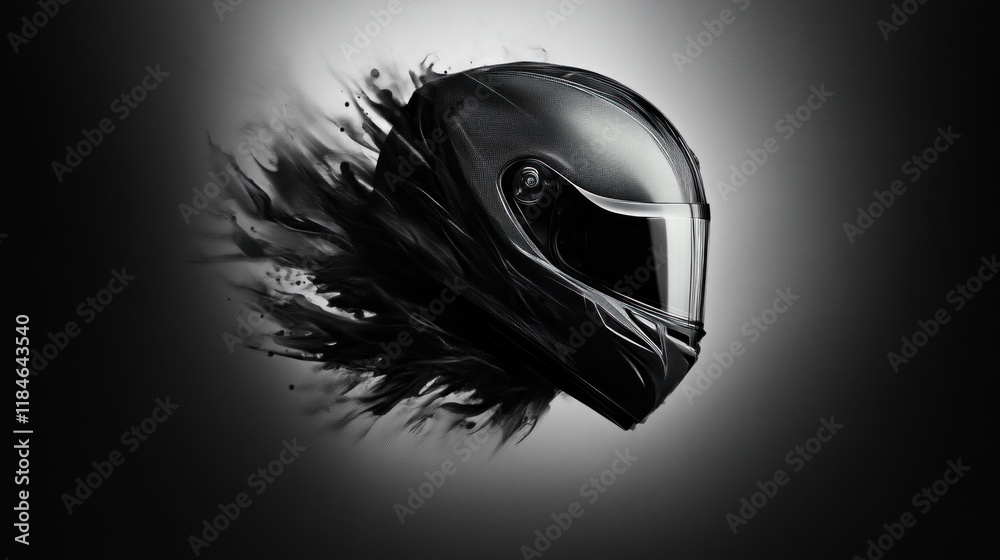Dynamic motorcycle helmet design digital art abstract environment ...
