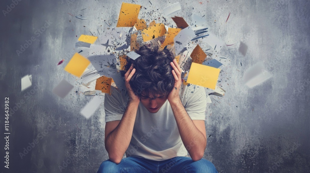Understanding Emotional Breakdowns from Work and Study Pressure. Stock ...