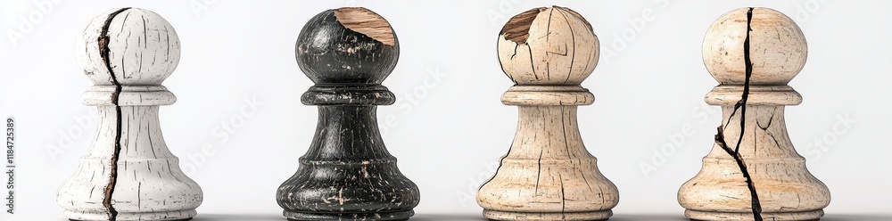 On a chessboard, pieces including the king, queen, rook, knight, bishop ...