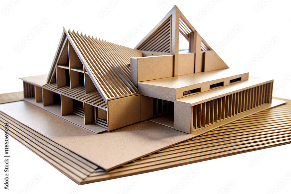 Laser cut cardboard architectural model combining innovation and ...