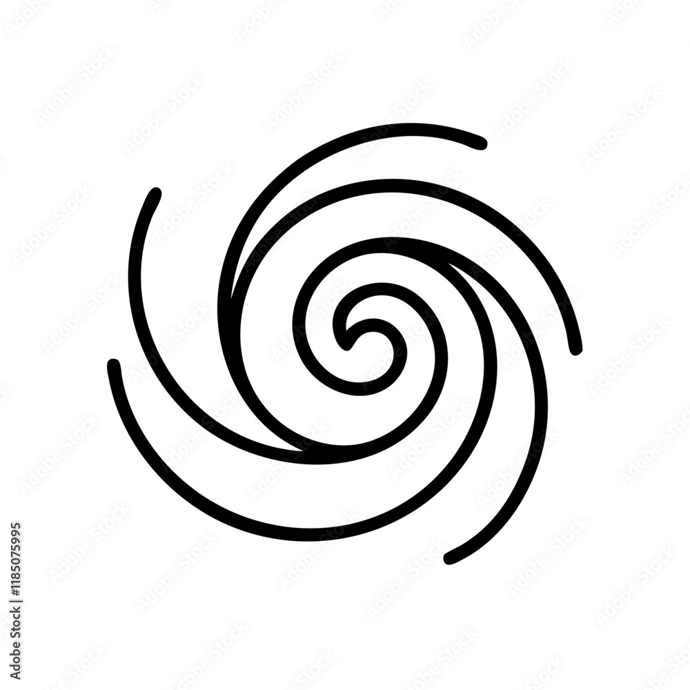 Cyclone outline icon for weather forecast Stock Vector | Adobe Stock