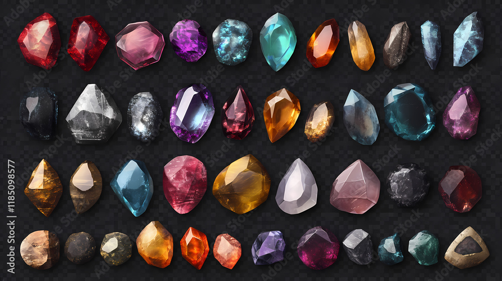 Png transparent translucent gems collection, color gemstones and ...