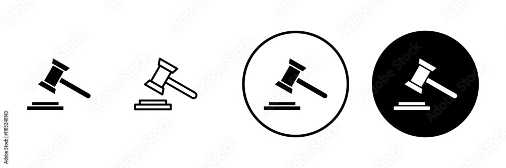 Gavel icon vector. judge gavel sign and symbol. law icon. auction ...
