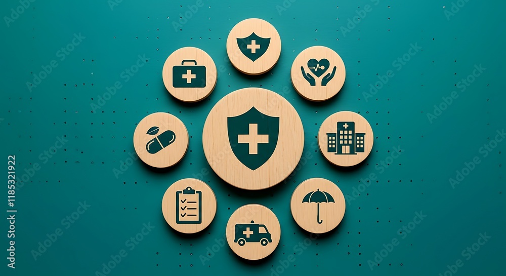 Medical insurance 2025 concept. Safety-focused healthcare design ,Smart ...