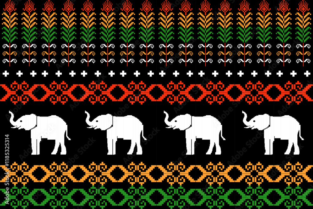 elephants pattern, Beautiful Thailand,thai pattern,seamless,Traditional ...