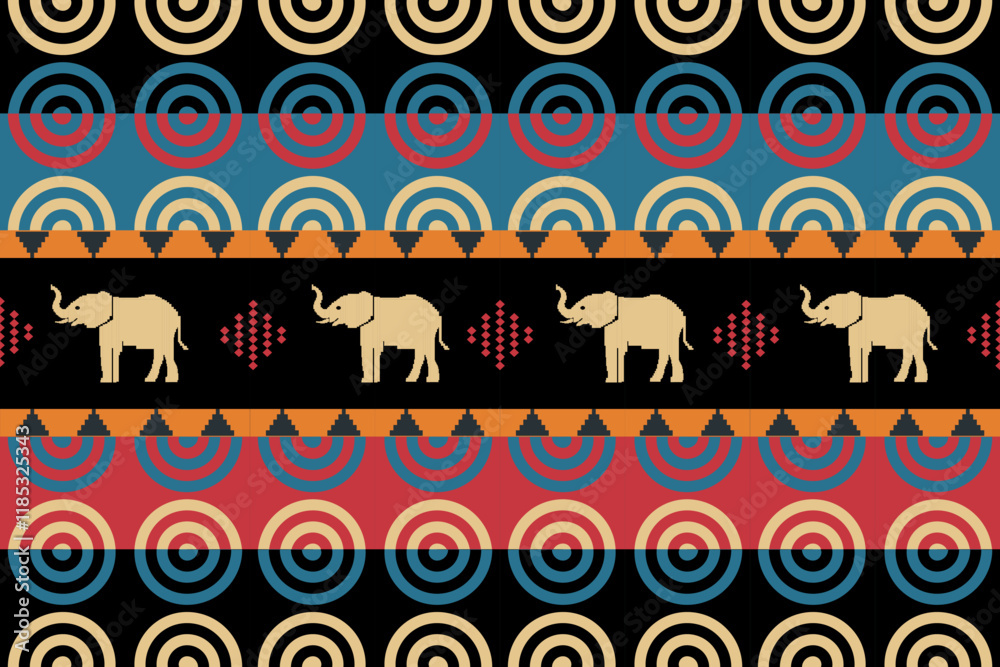 elephants pattern, Beautiful Thailand,thai pattern,seamless,Traditional ...