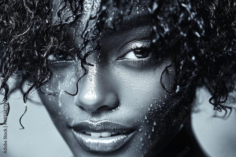 Gorgeous smiling black girl - for ads, advertisement and digital use ...