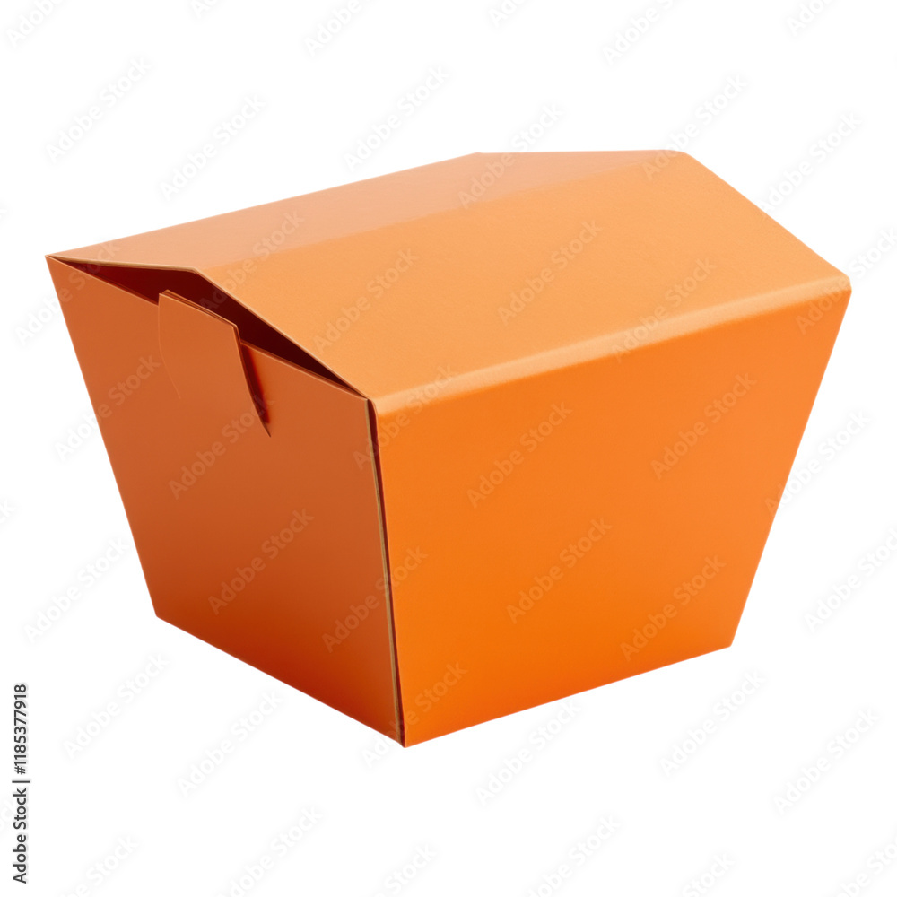 Orange paperboard snack box packaging design with a transparent ...