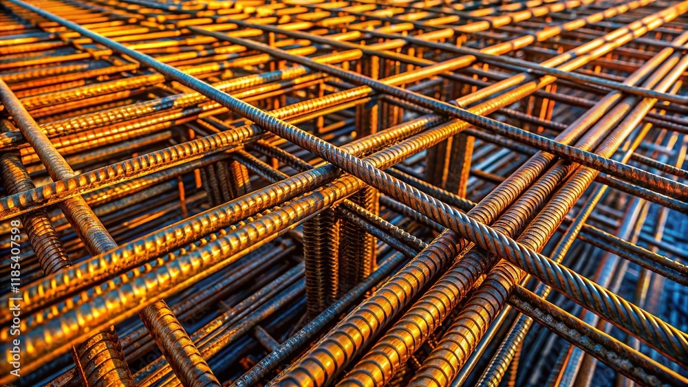 Strong Foundation: Abstract Conceptual Photography of Reinforcing Steel ...