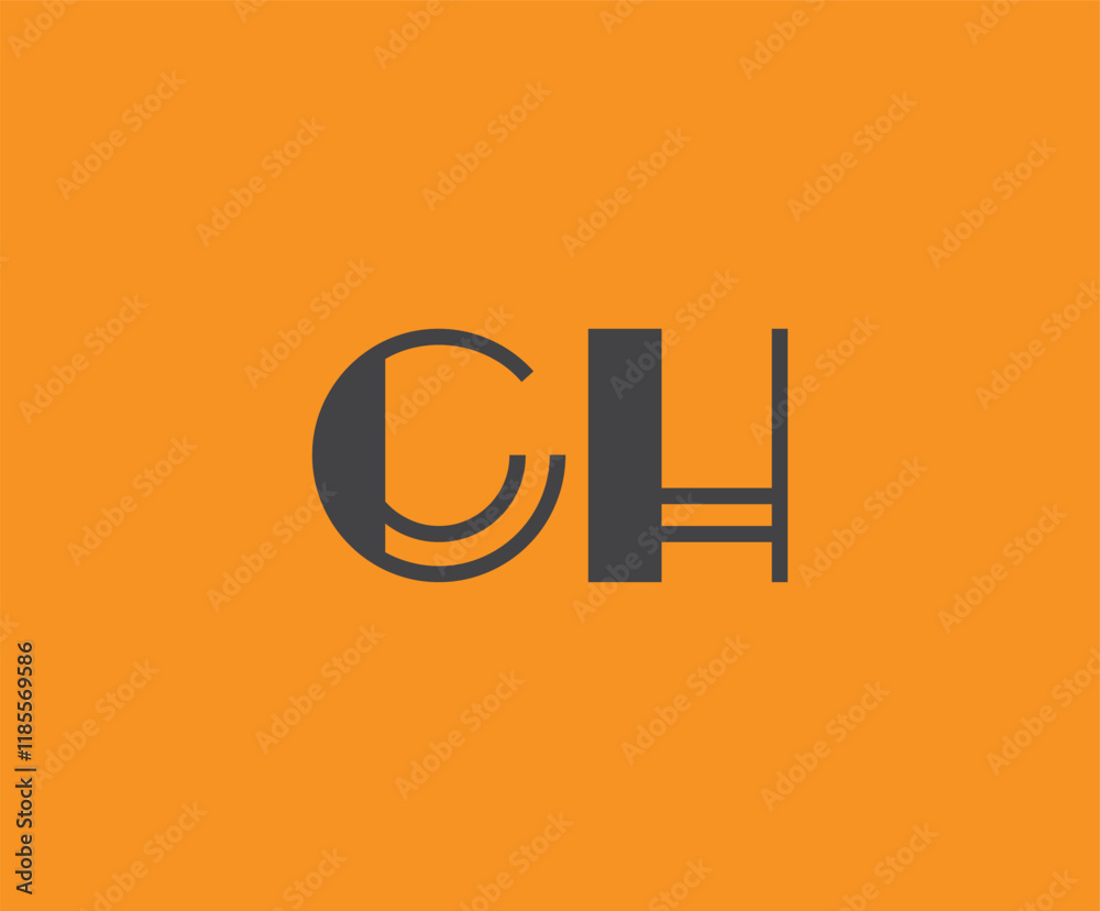 C and H logo design. CH abstract Letters Logo Monogram. This logo ...