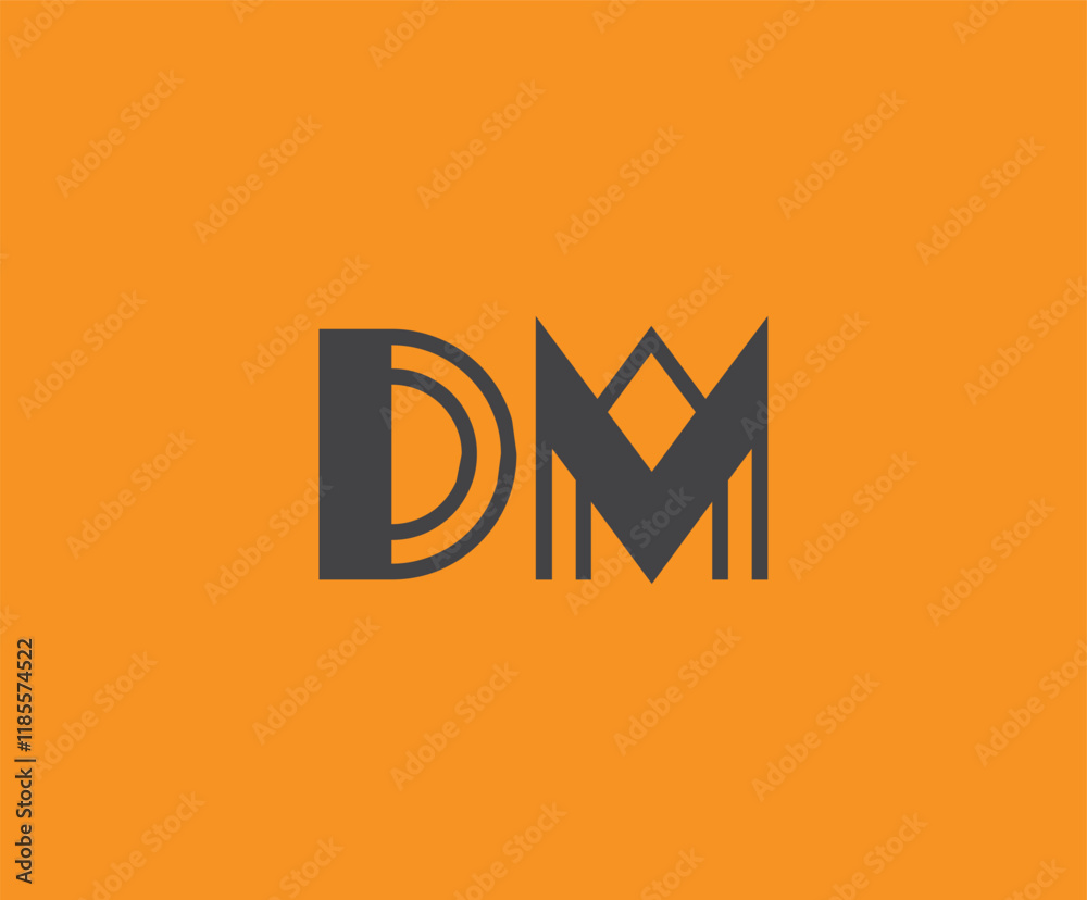 D and M logo design. DM abstract Letters Logo Monogram. This logo ...