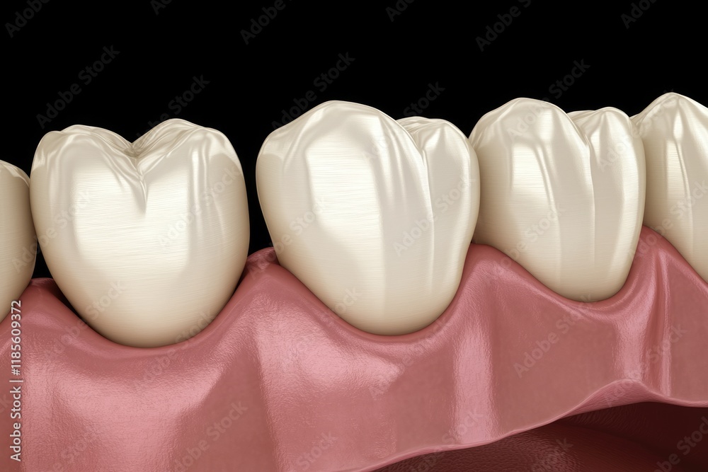 Detailed 3D Illustration of a Removable Partial Denture: A Medically ...