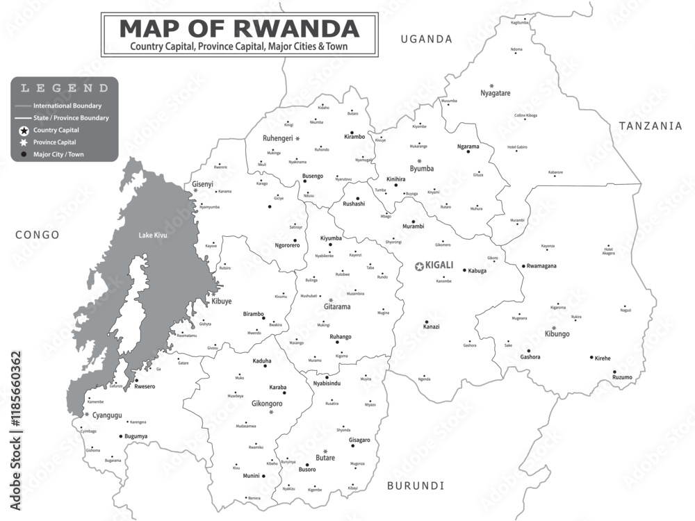 African Countries Geography Political map. Political map of country ...