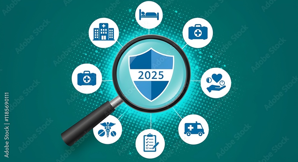 Medical insurance 2025 concept. Safety-focused healthcare design ,Smart ...