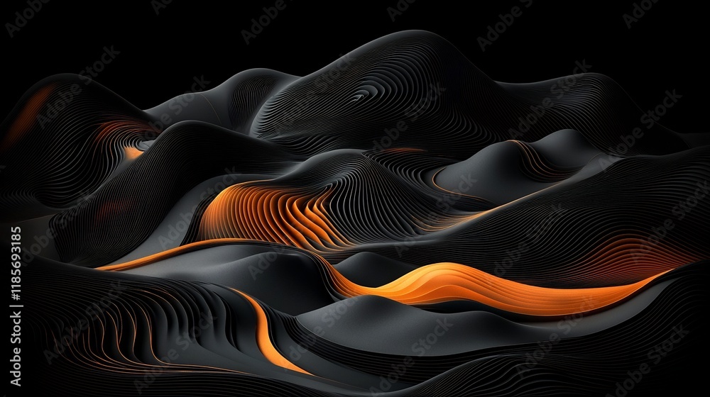 Breathtaking fluid rainfall pattern map topographic visualization of ...