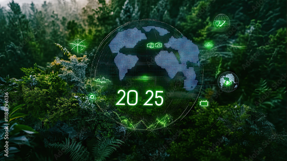 "2025" concept for sustainable environment development goals on top ...