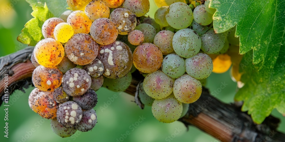 Fungal disease of grapes, including Oidium and Powdery mildew, poses a significant challenge ...