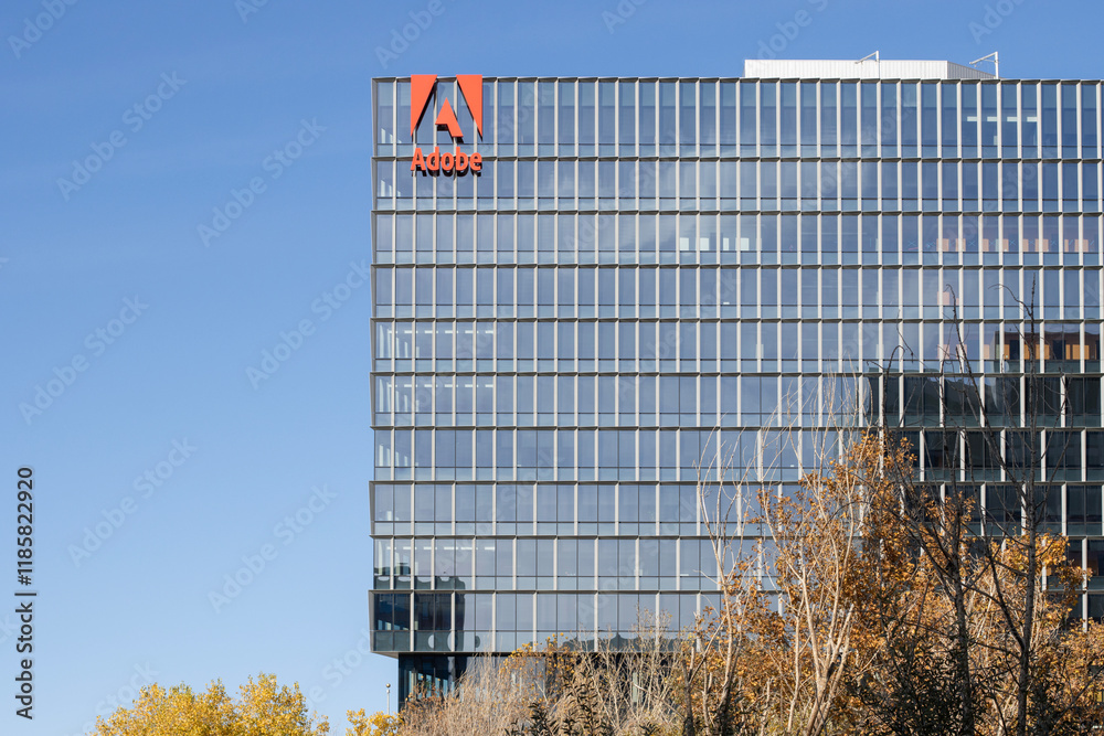 San Jose, CA, USA - Nov 28, 2024: Adobe's Founders Tower, a new all ...
