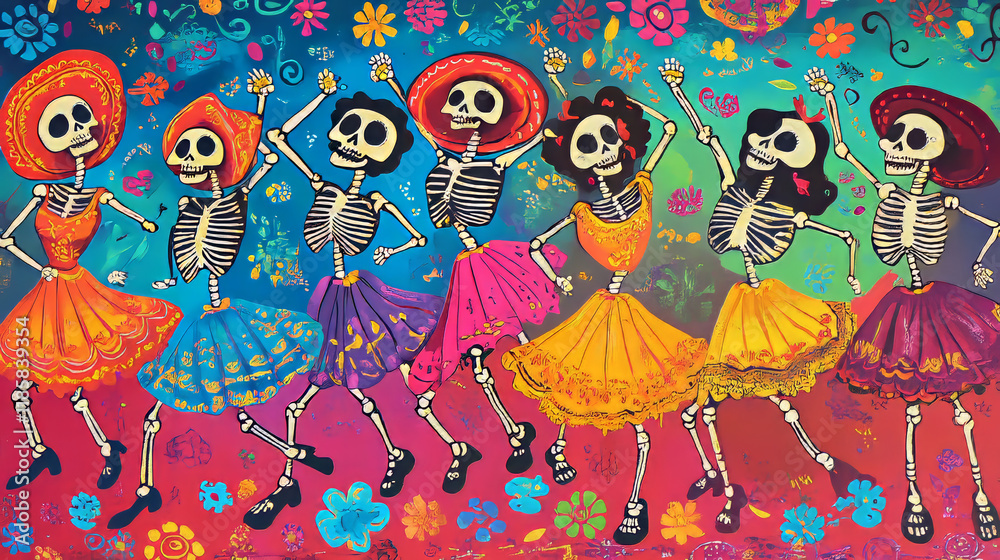 Ilustración de Stock Dia de los Muertos find differences vector maze ...
